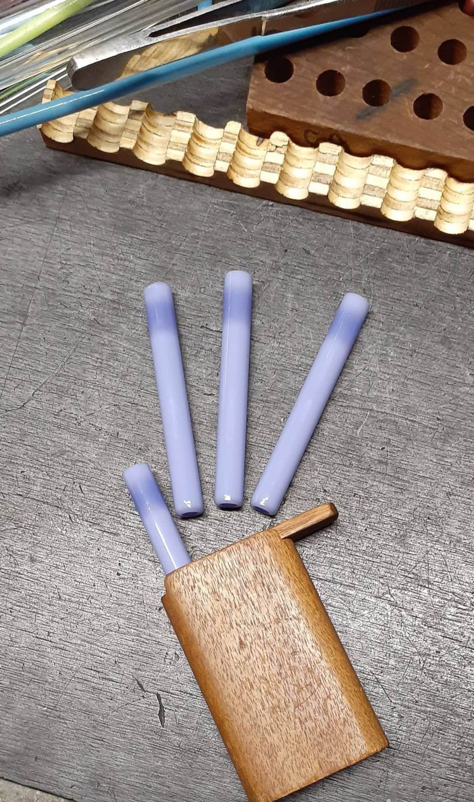 PURPLE Glass Blown One Hitter for Your Hitter Box / Dugout Box (please ...