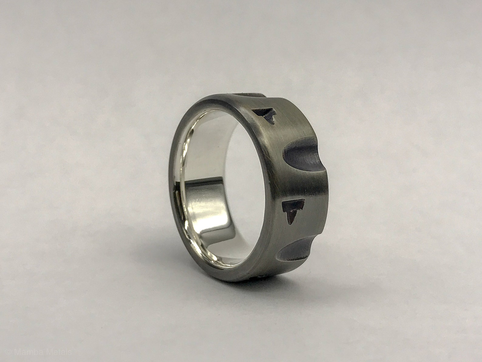 Outlaw Oxidized Sterling Silver Revolver Ring | Etsy