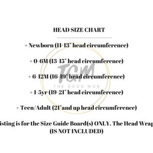 Matte Black Headwrap Size Guide Board Set - Etsy