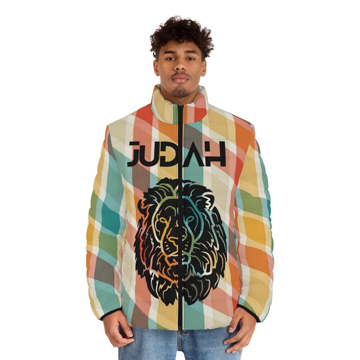 Lion of Judah Puffer Jacket: Christian Apparel - Etsy
