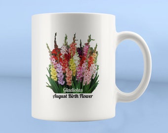 Birth Flower August Mug - Etsy