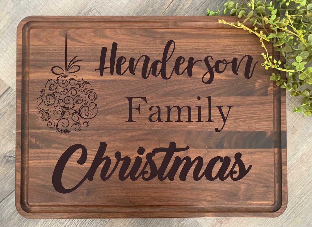 Personalized Family Christmas Cutting Board, Custom Charcuterie, Family ...
