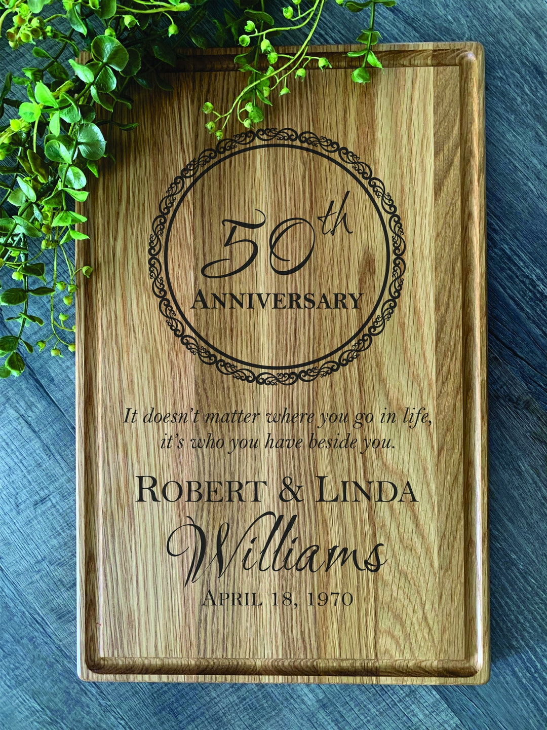 Personalized Cutting Board, 50th Anniversary, 25th, 10th, 5th, 1st ...
