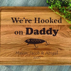 Fishing Father's Day Gift, We're Hooked on Daddy, Custom Fathers Day ...