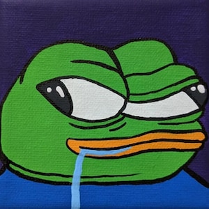 Painting on Canvas - Pepe Tasty - Etsy
