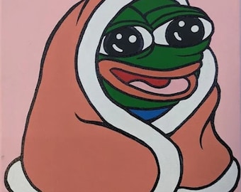 Painting on Canvas Pepe Cozy Cuddle - Etsy