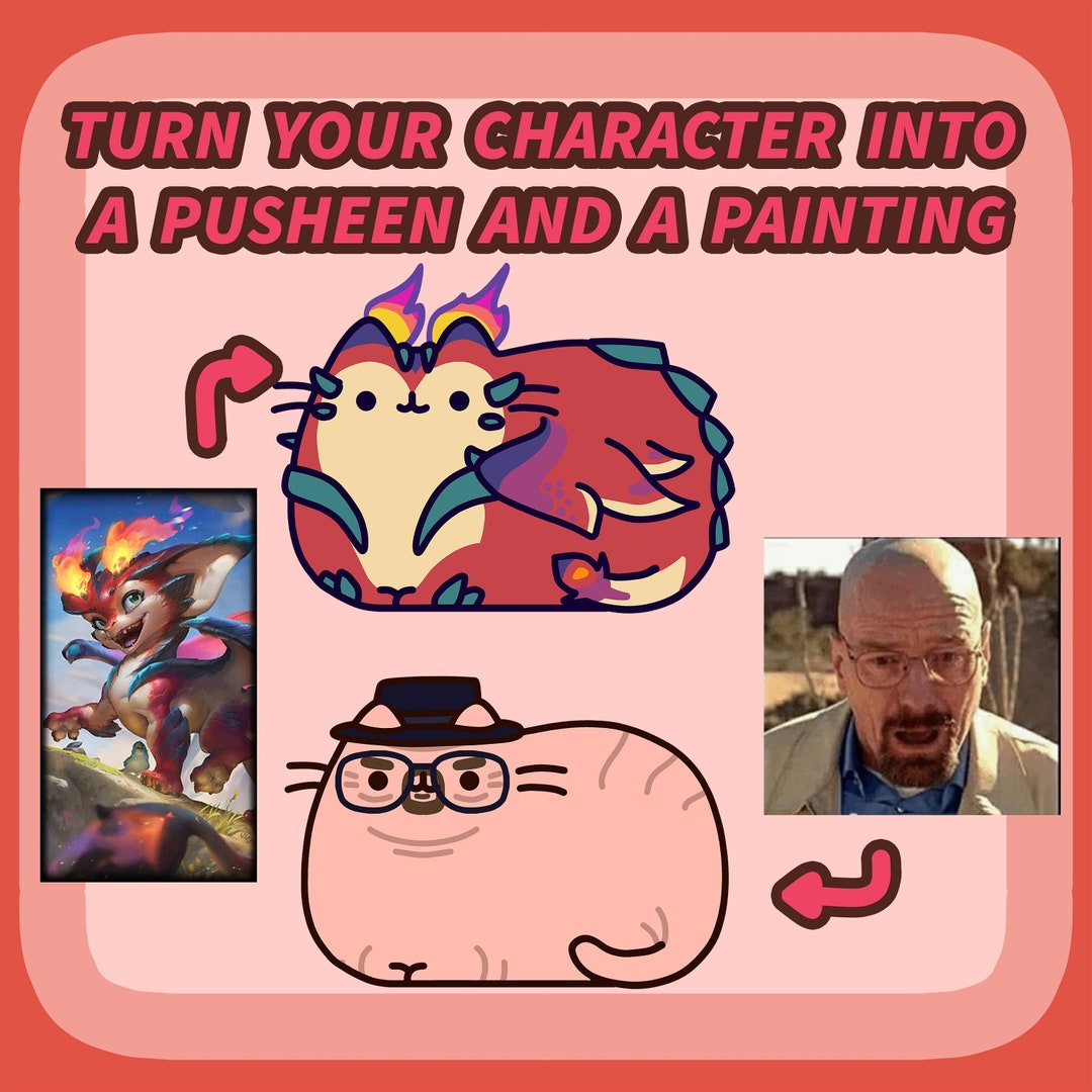NEW Pusheen Paintings. Turn a Character Into a Custom Pusheen Painting ...