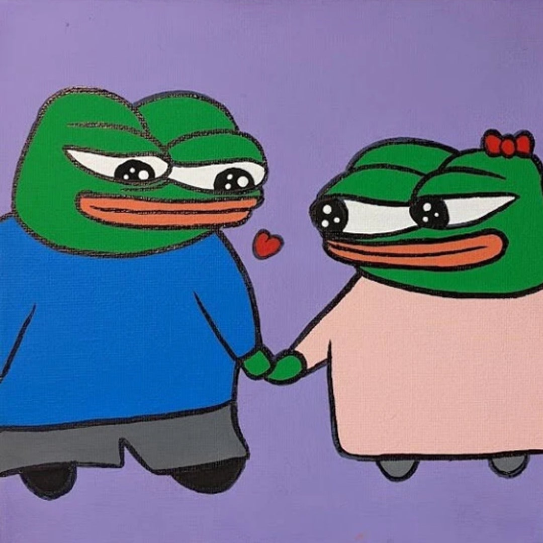 Painting on Canvas - Pepe Couple - Etsy
