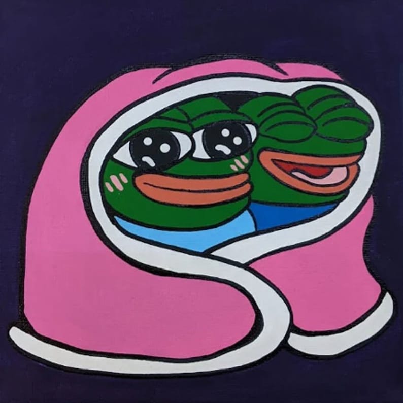 Painting on Canvas Pepe Cozy Cuddle - Etsy