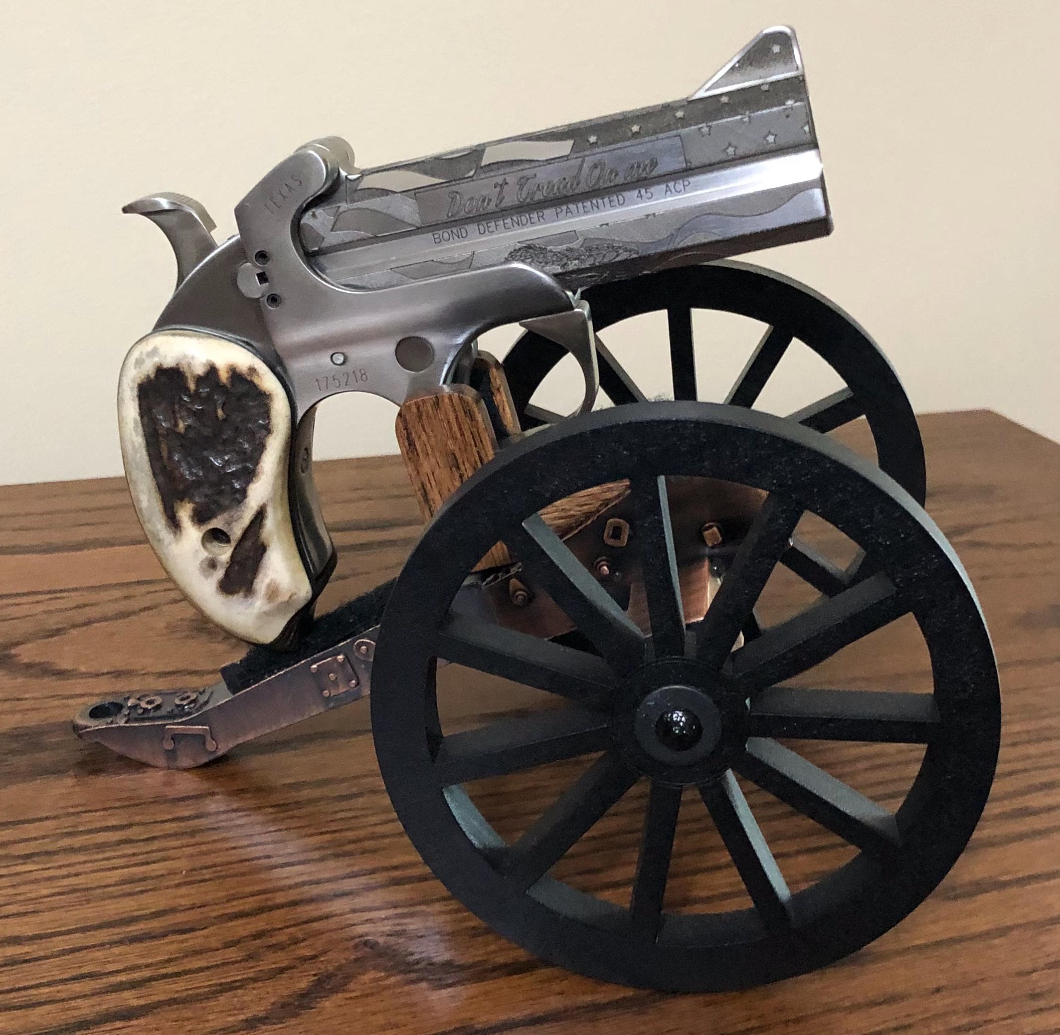 Bond Arms Hand Cannon Display Stand With 4.5” Diameter Wood Wheels ...
