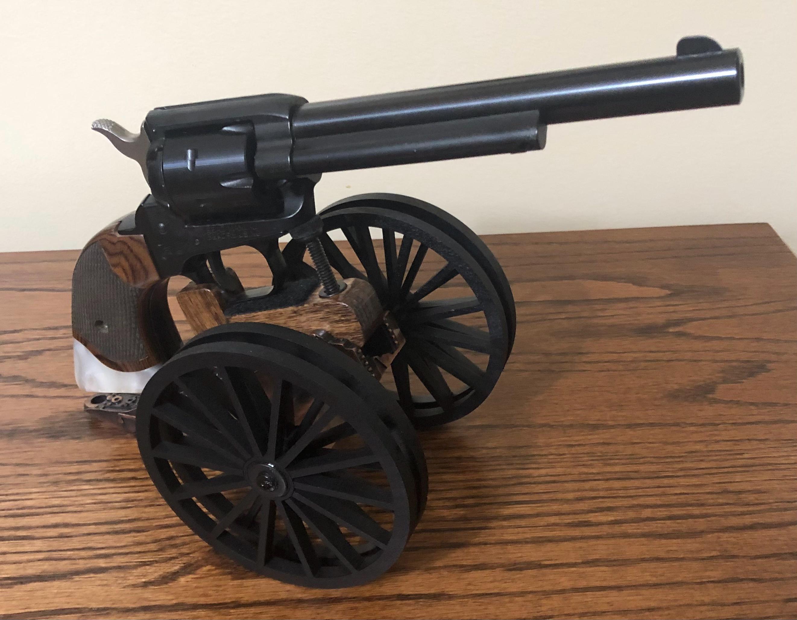 Cowboy Action 6 Shot Revolver Hand Cannon Display Stand With 4.5 ...