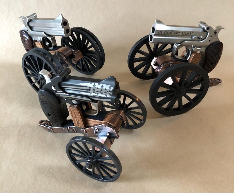 Bond Arms Hand Cannon Display Stand With 4.5” Diameter Dual Wood Wheels ...