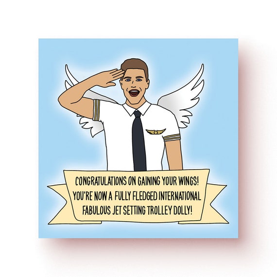 Congratulations Cabin Crew Male Air Steward Trolley Dolly | Etsy