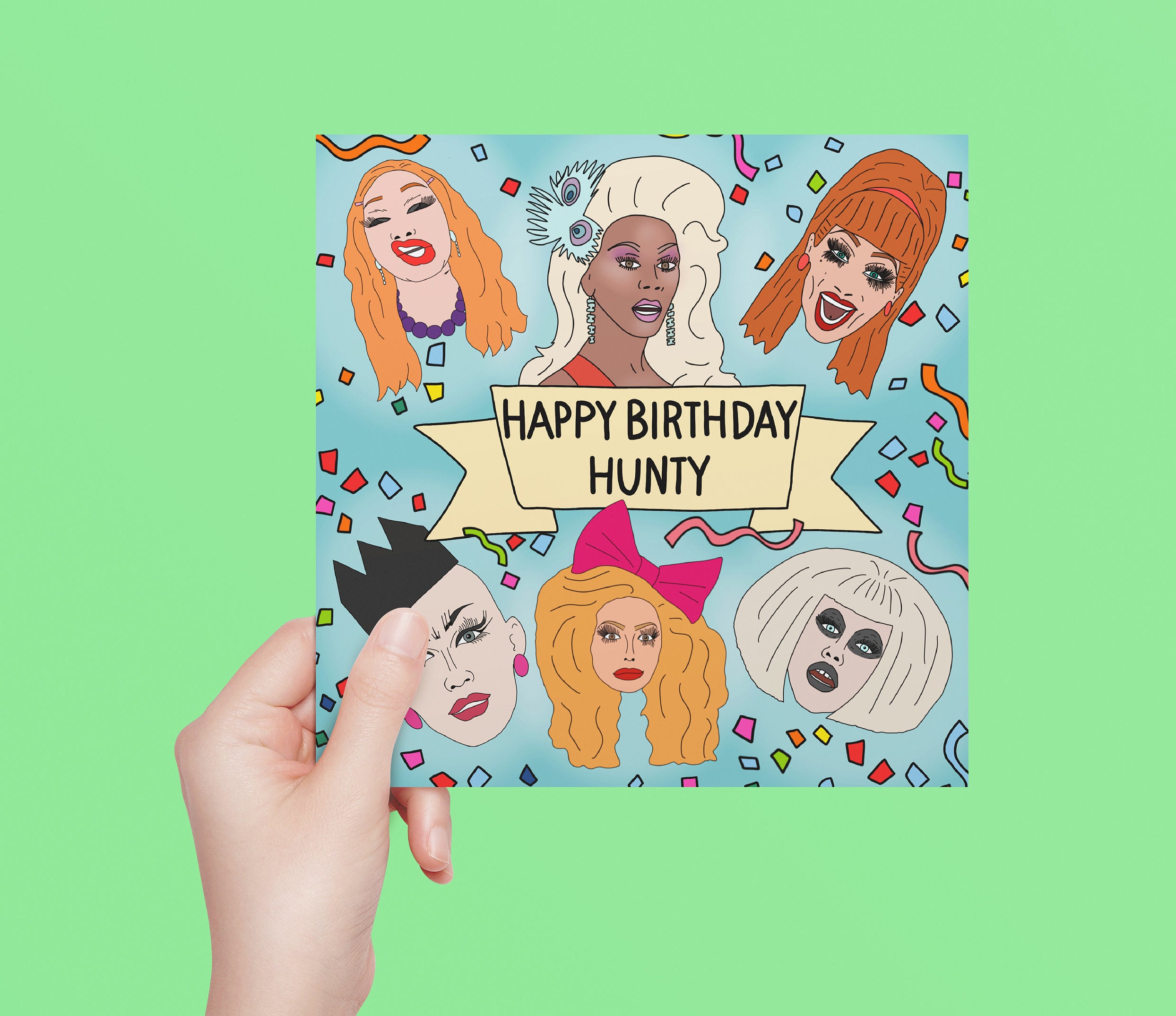Rupaul's Drag Race Birthday Card Happy Birthday Hunty | Etsy UK