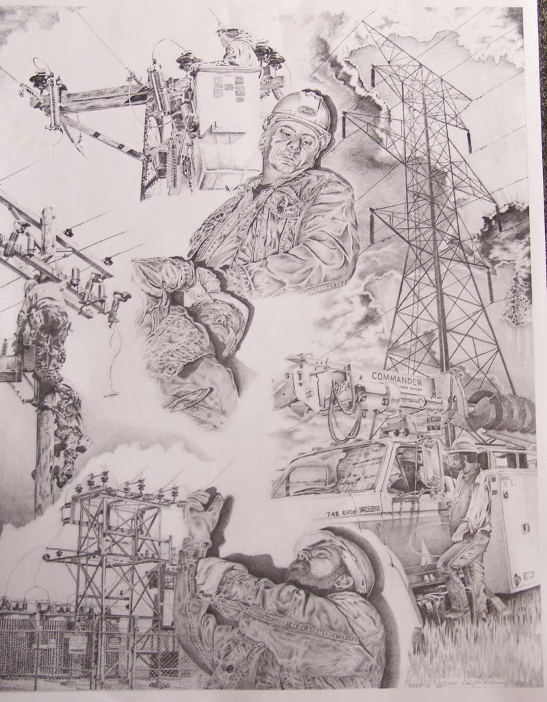 The Lineman by D. G. Schema - Etsy