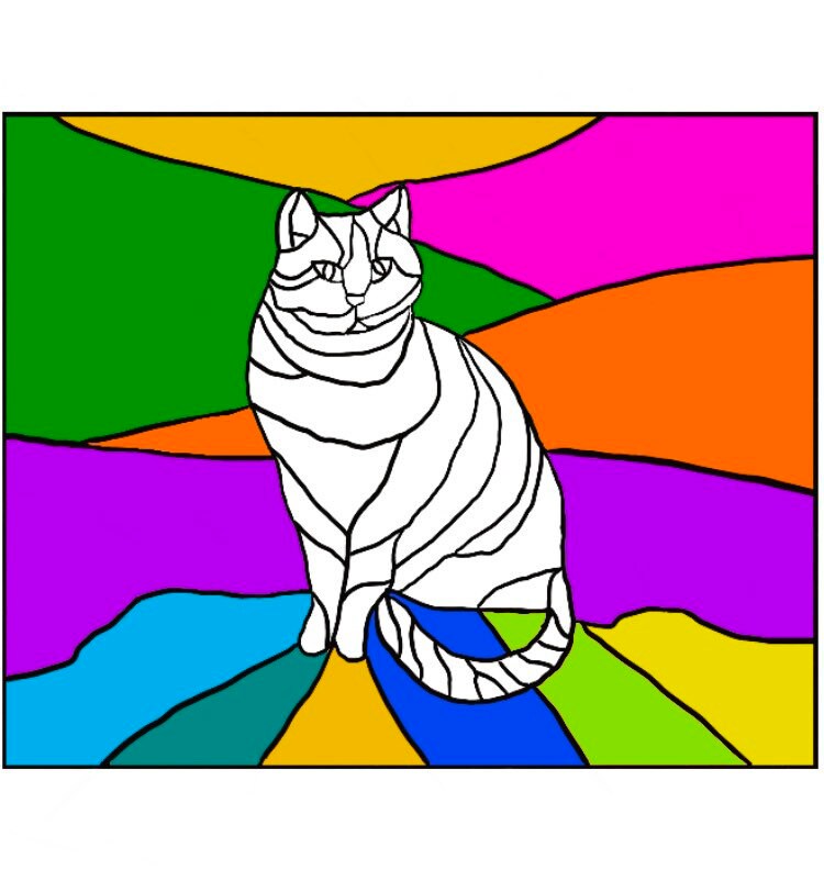 Digital Download Stained Glass Pattern - Cat 5 - Etsy