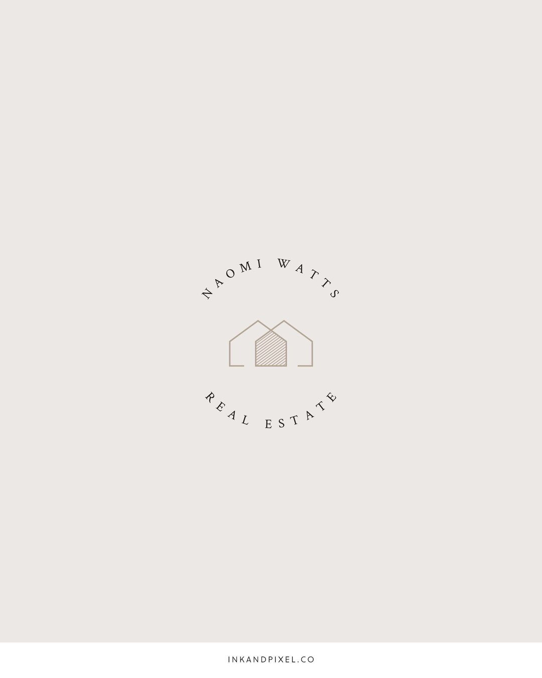 Round Real Estate Logo With House Premade Logo for Real - Etsy