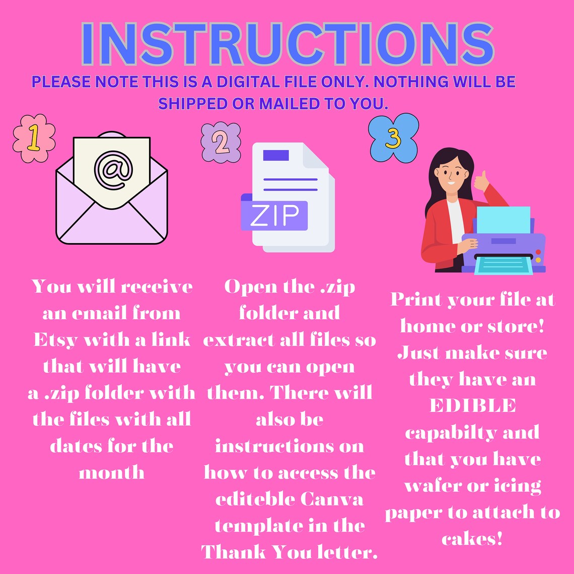JUNE 2024 Calendar for Cake Topper Heart or Circle or Square Cake Burn ...