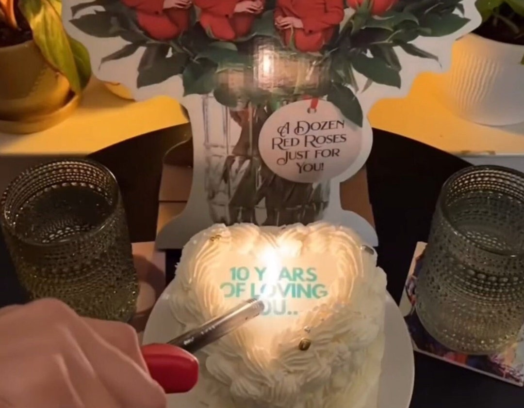 Burn Away Cake Custom Edible Image Topper Set Made to Order Viral Trend ...