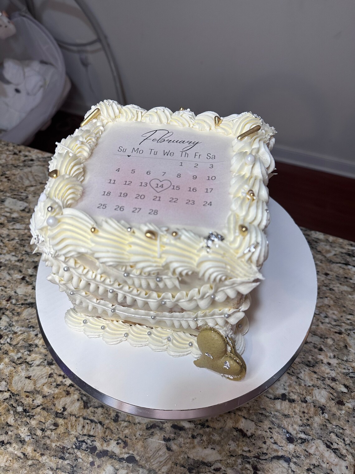 February 2024 Calendar for Calendar Heart Burn Away Cake - Etsy