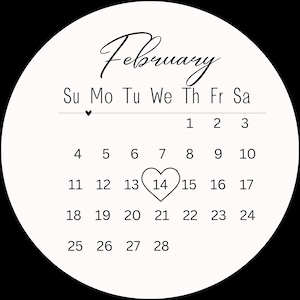 February 2024 Calendar for Calendar Heart Burn Away Cake - Etsy