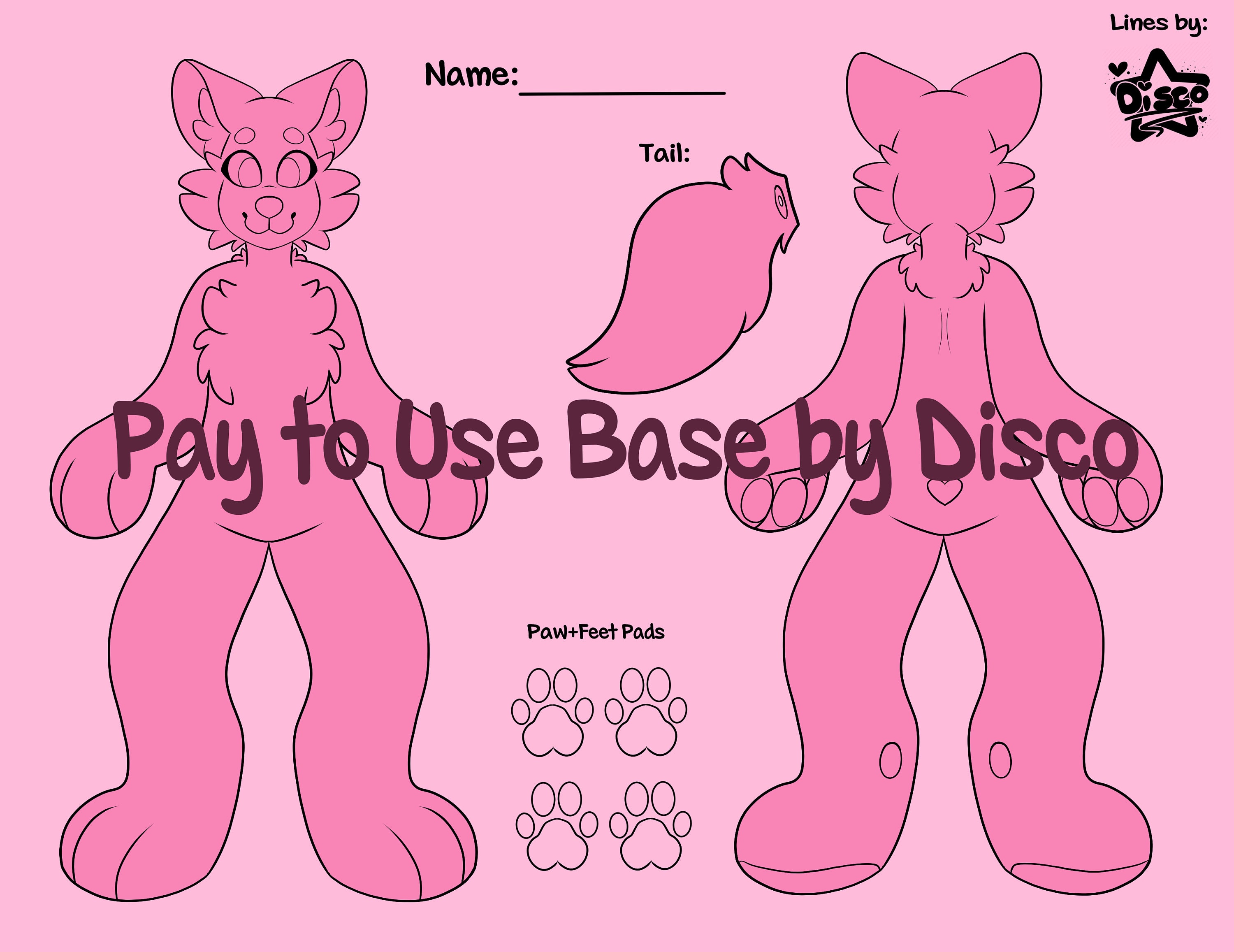 Furry Canine Reference Base | Etsy