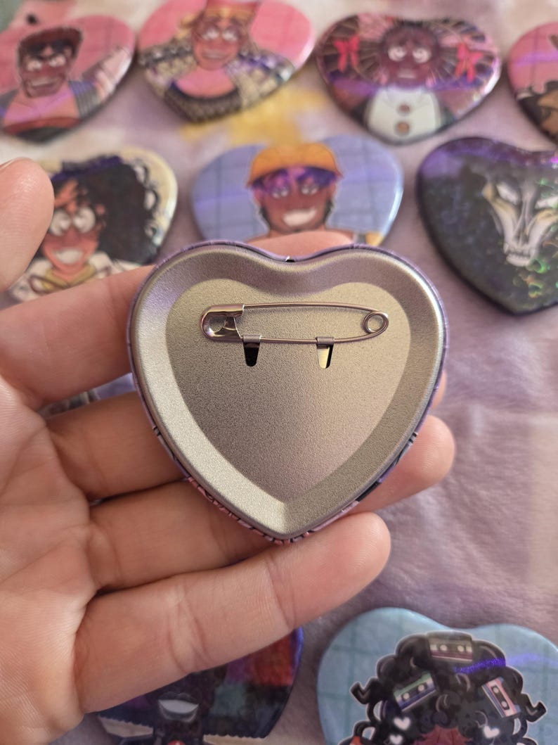 Date Everything Heart Holo Pins - Etsy