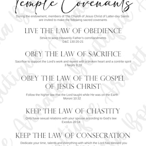 Temple Covenants, Lds Wall Art, Lds Printable, Lds Art, Wall Art, Lds ...