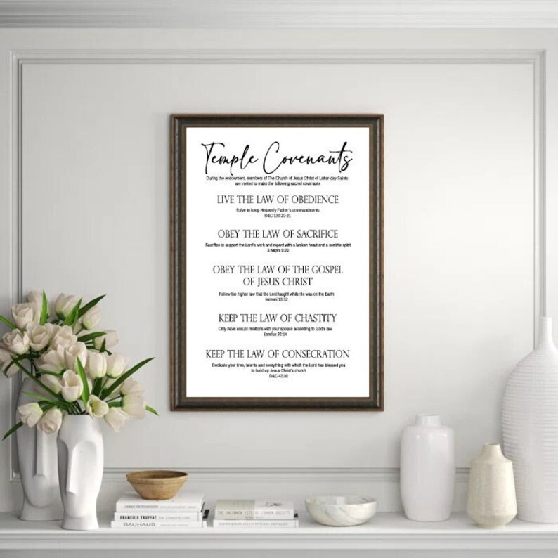 Temple Covenants Lds Wall Art Lds Printable Lds (Instant Download) - Etsy