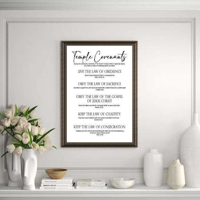 Temple Covenants Lds Wall Art Lds Printable Lds (Instant Download) - Etsy