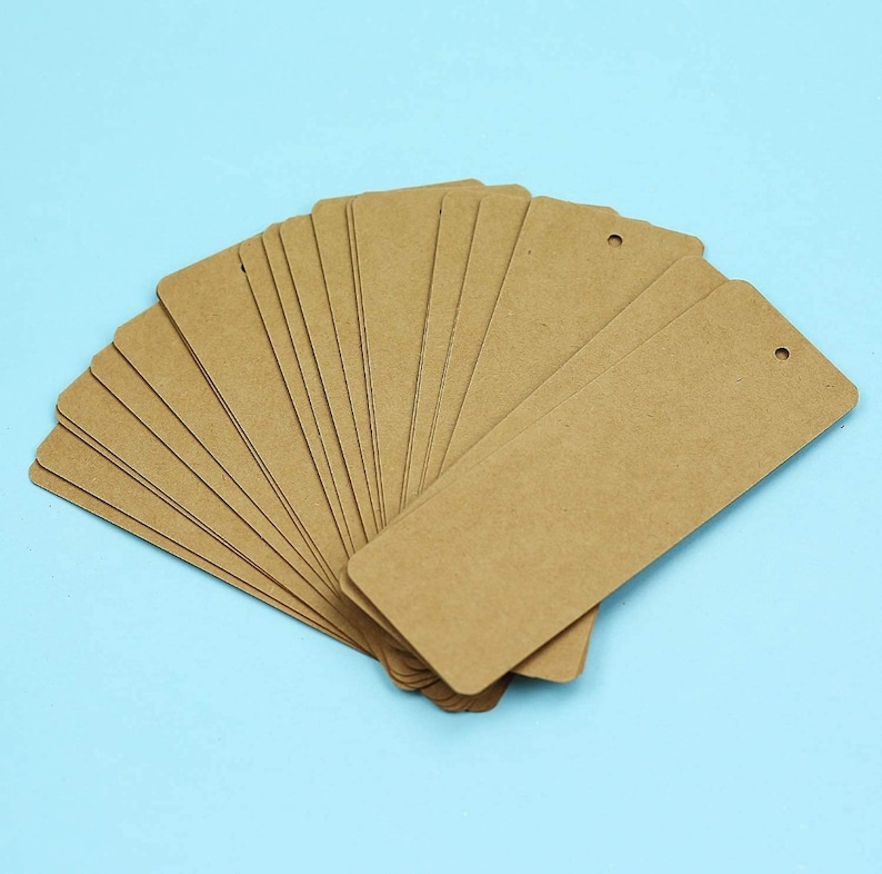 30 Pcs Kraft Paper Blank Cardstock Bookmarks 30 Colorful - Etsy