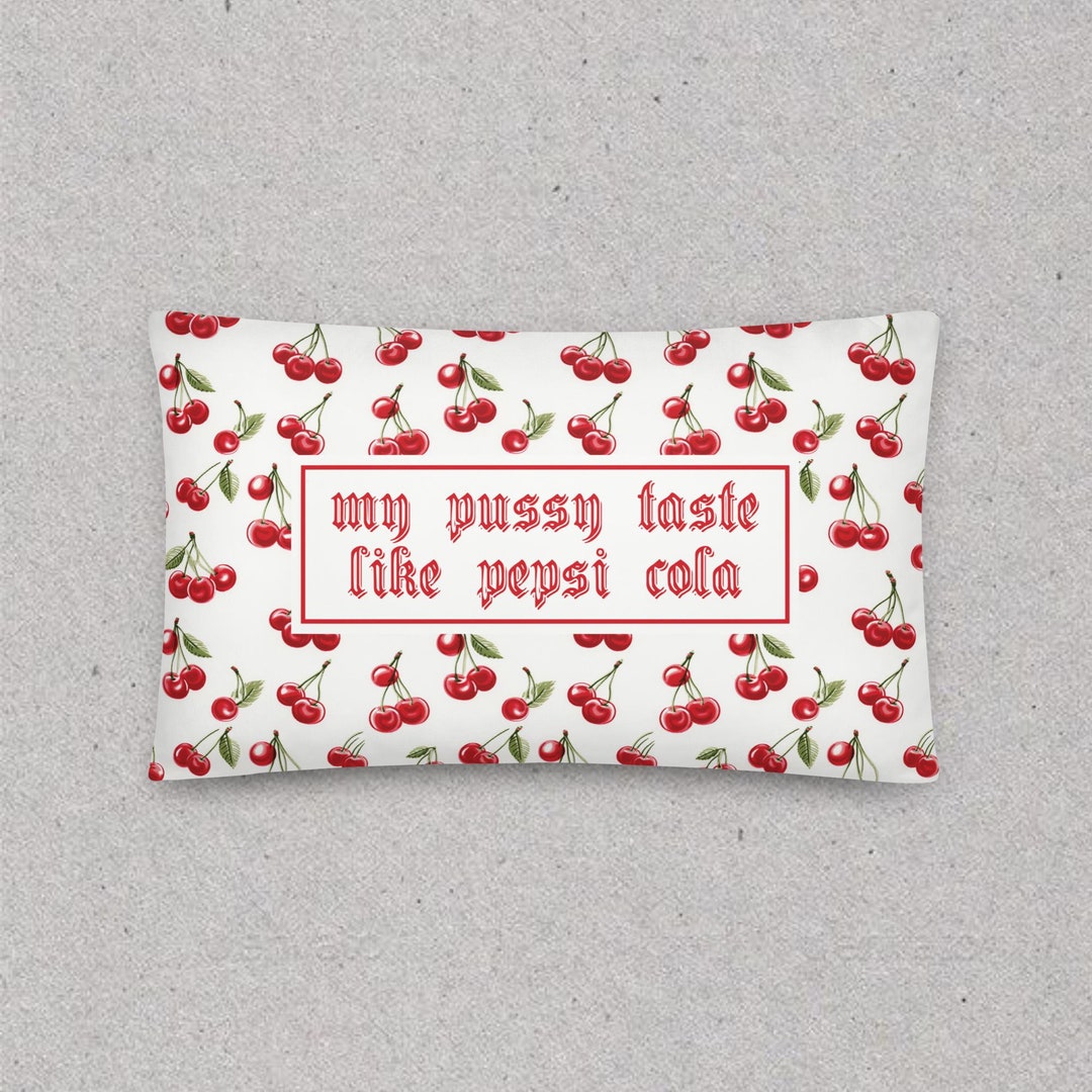 Cherry Pepsi Cola | Throw Pillow | Decorative Sofa Pillow | Coquette ...