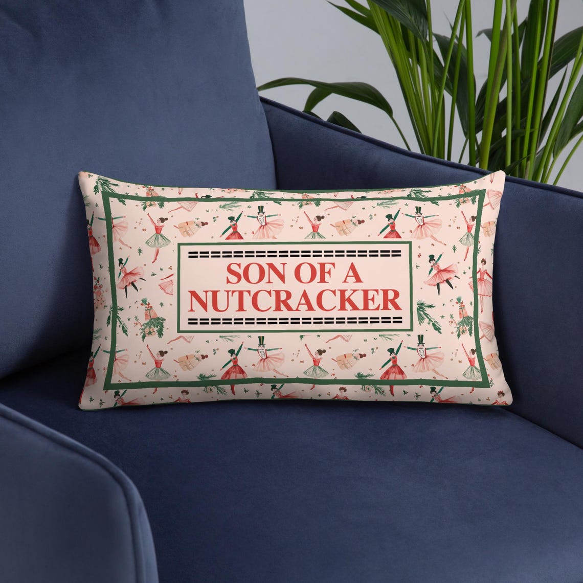 Son of a Nutcracker Pillow Funny Christmas Throw Pillow | Nutcracker ...