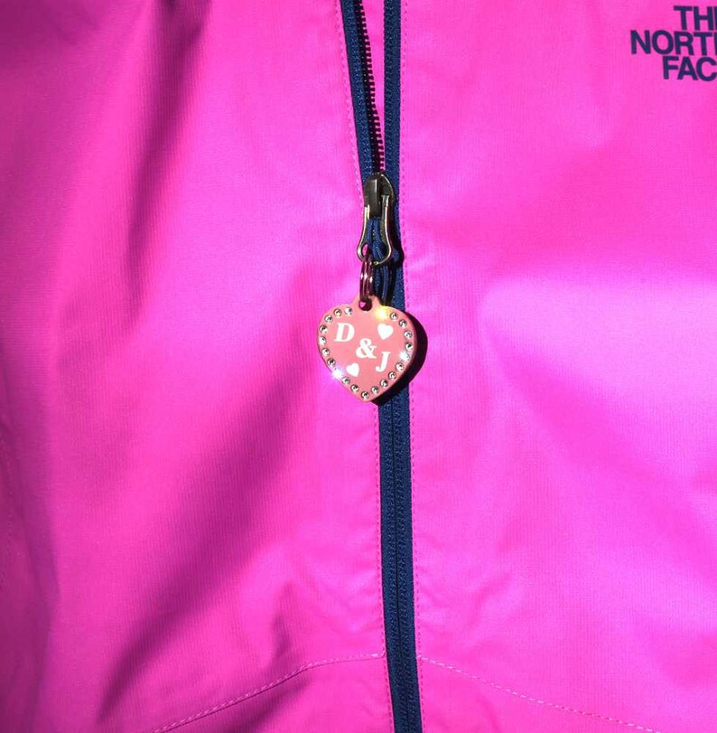Swarovski Element Heart Personalized, Pet ID Tag Aluminum, Rhinestone ...