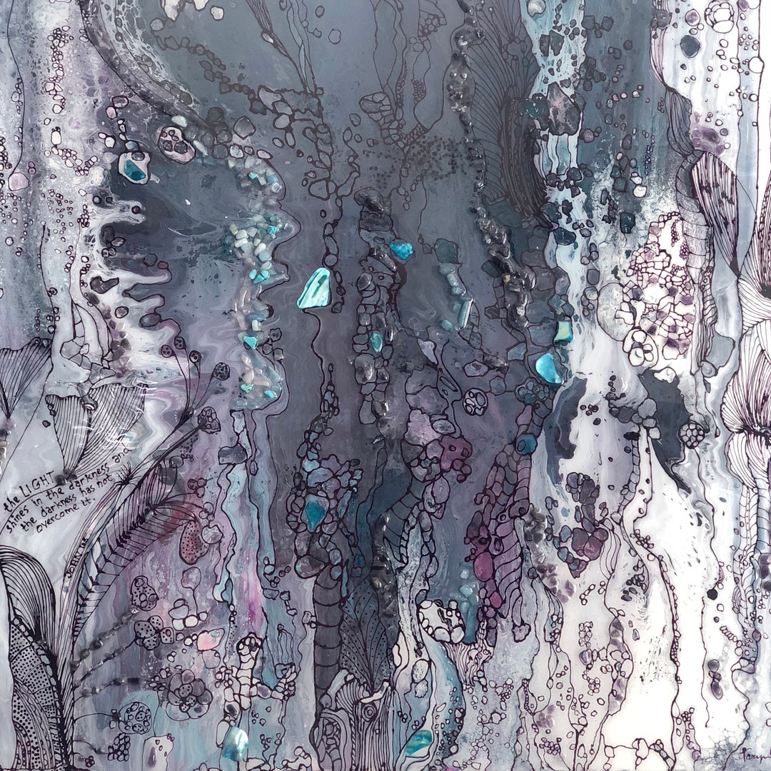 Fine Art, Original Art, Resin Art, Abstract Art, Mixed Media Art, Wall ...