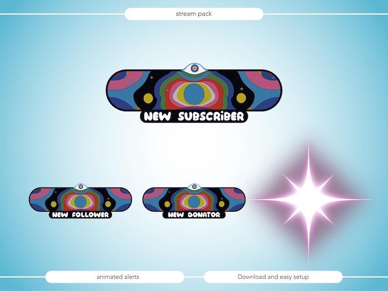 Animated Stream Overlay Package, Good Vibe, Chill. Twitch Overlay ...