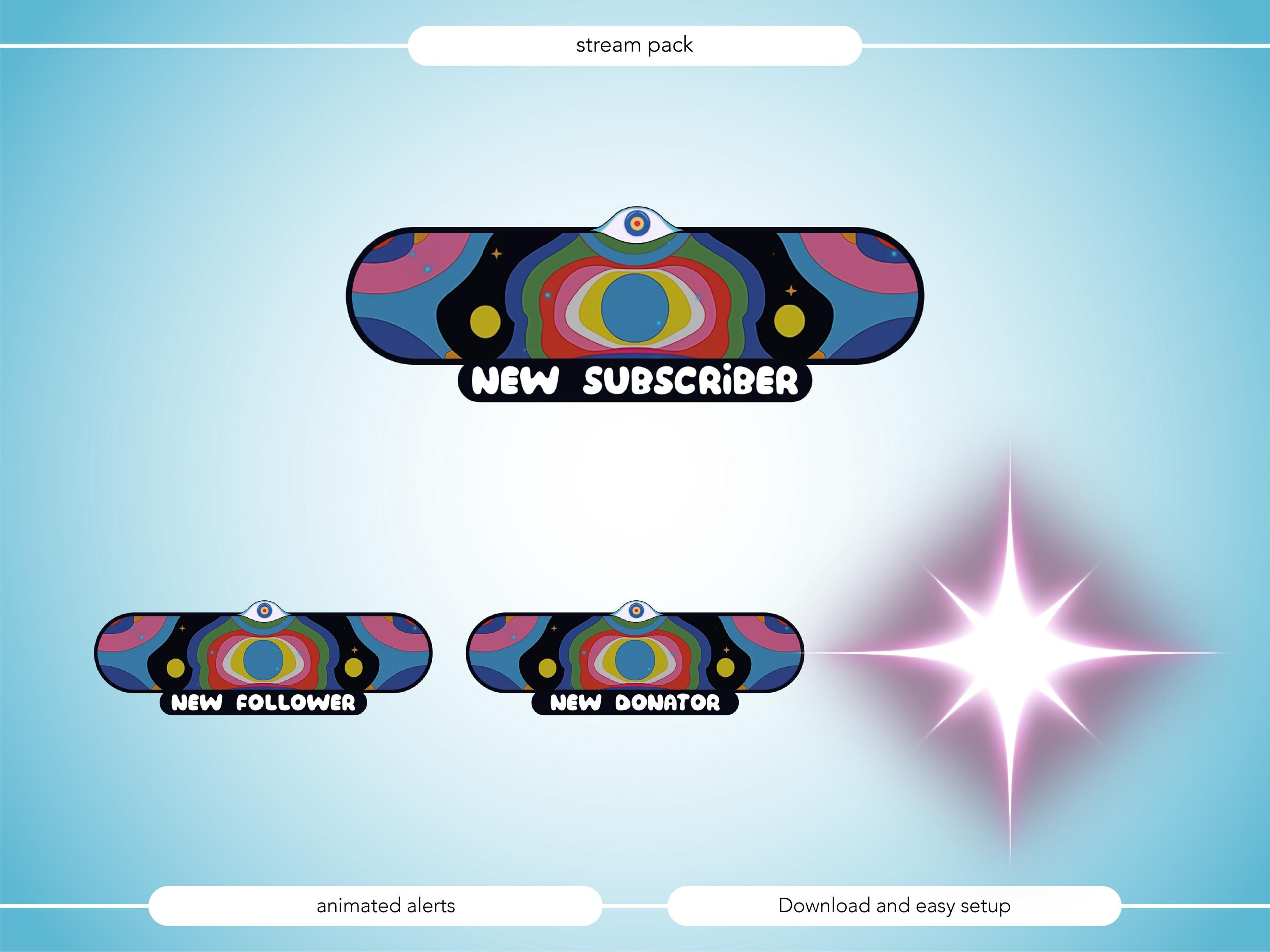 Animated Stream Overlay Package, Good Vibe, Chill. Twitch Overlay ...