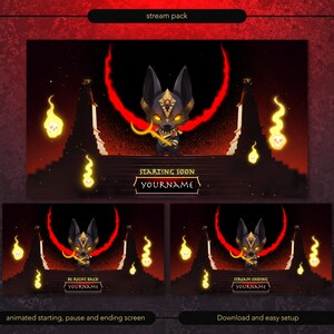 Full Animated Stream Overlay Package, Ancient Egypt God, Anubis. Twitch ...