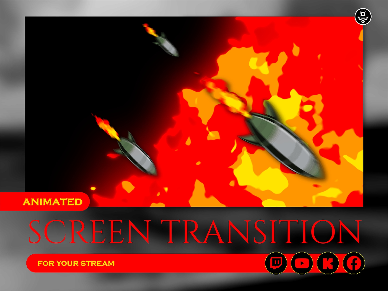Nuke Bomb Animated Scene Transition for Streaming on Twitch, Youtube ...