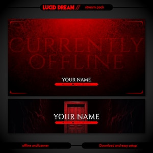 Full Animated Stream Overlay Package, Horror, Dark, Lucid Dream ...