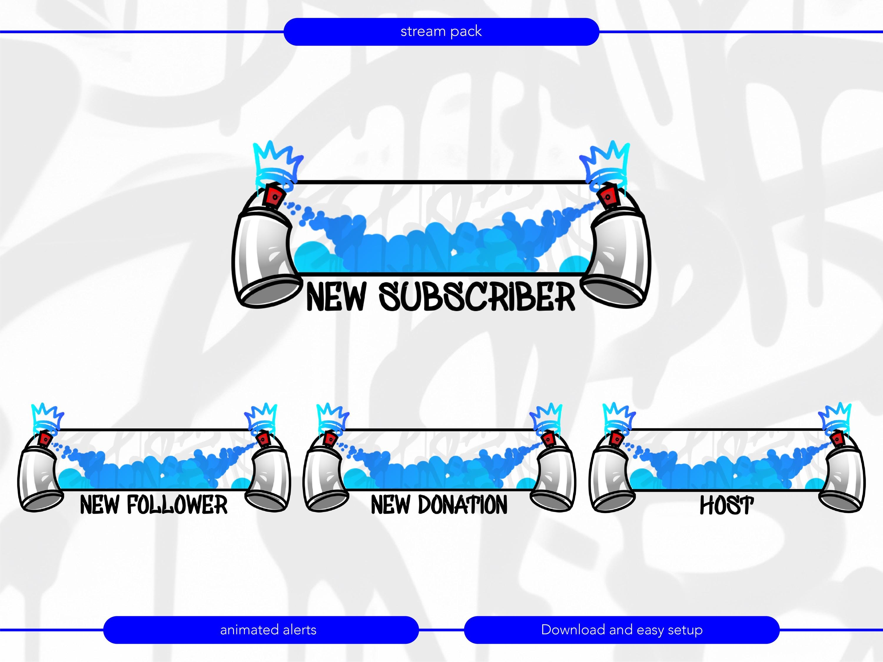 Animated Stream Overlay Package, Street Style. Twitch Overlay, Facebook ...