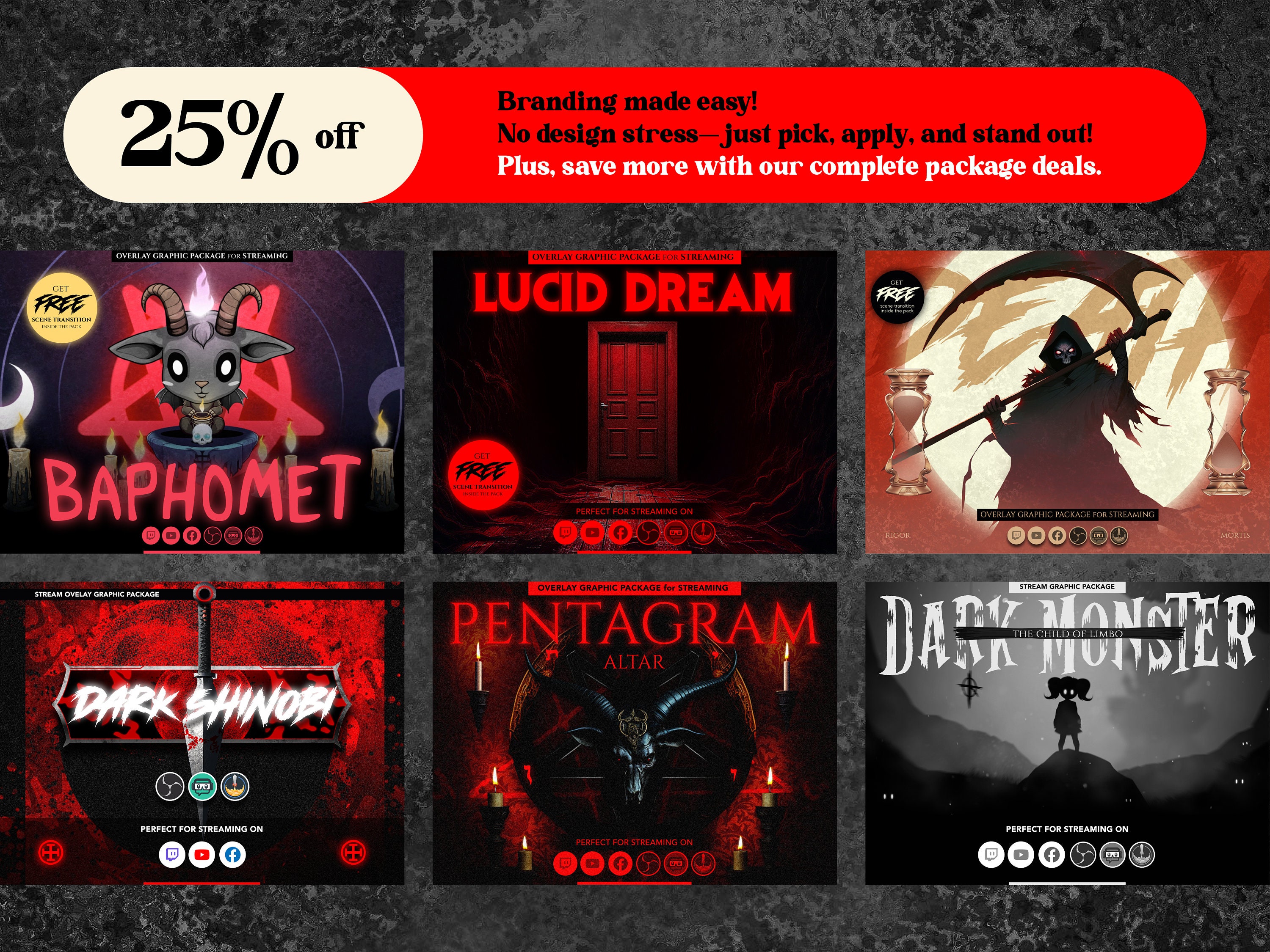 Grim Reaper Slasher Animated Scene Transition for Streaming on Twitch ...