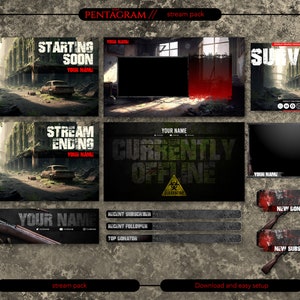 Full Animated Stream Overlay Package, the Post-apocalyptic Survivor ...