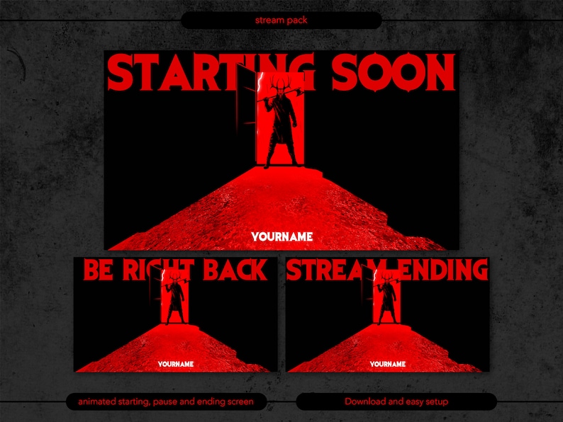 Full Animated Stream Overlay Package, Horror, Scary, Serial Killer ...