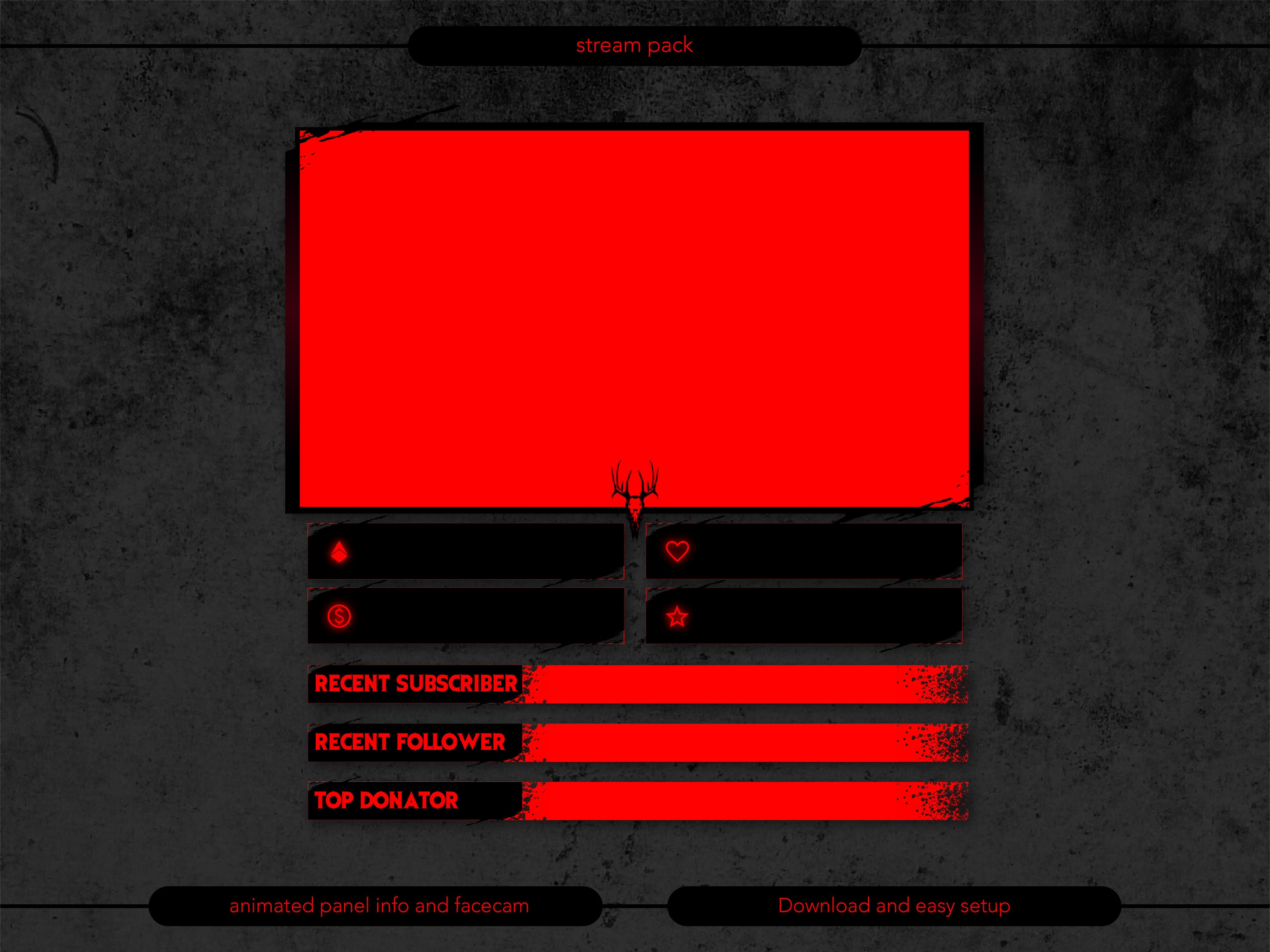 Full Animated Stream Overlay Package, Horror, Scary, Serial Killer ...