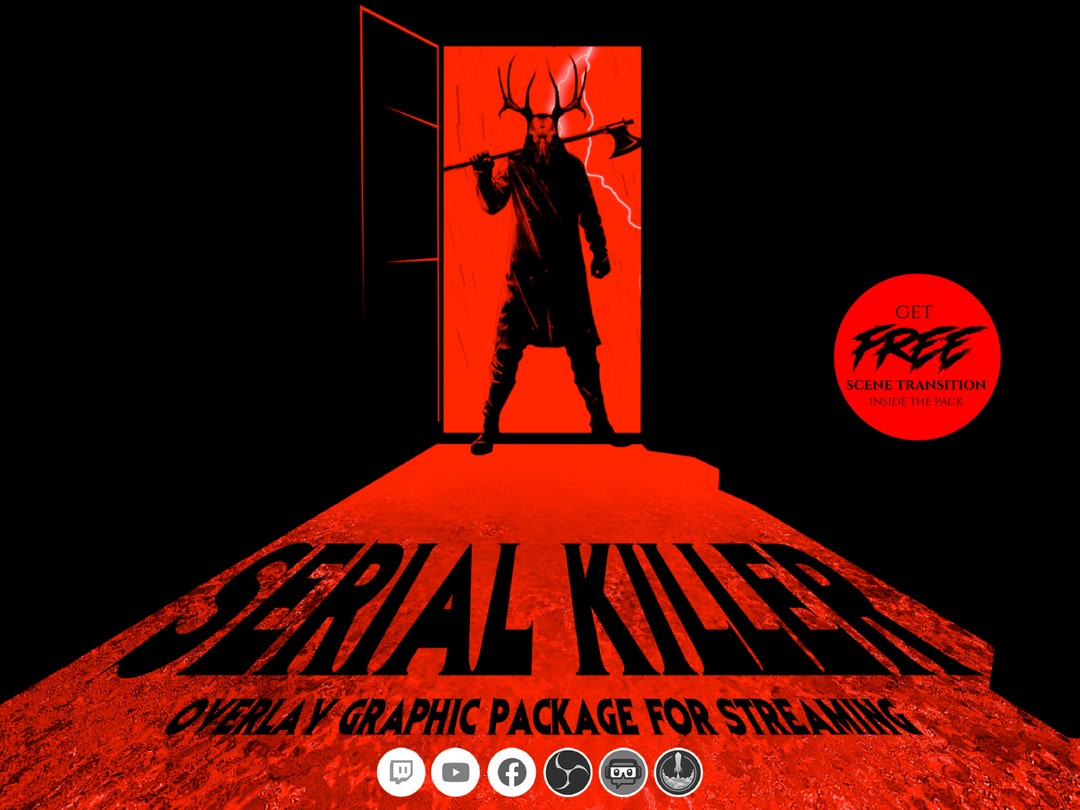 Full Animated Stream Overlay Package, Horror, Scary, Serial Killer ...