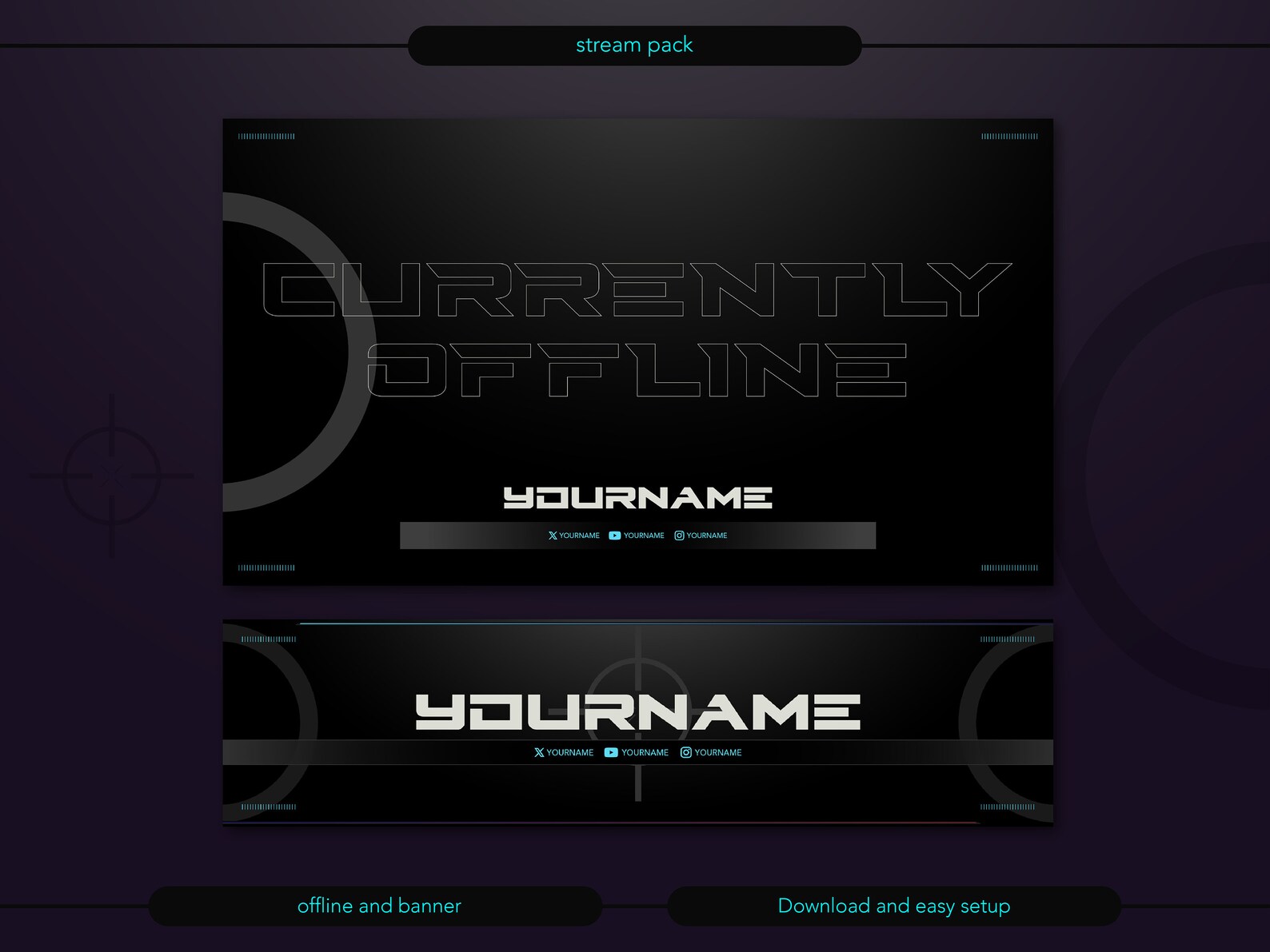 Full Animated Stream Overlay Package, Sniper, Assassin, Shadow Sniper ...