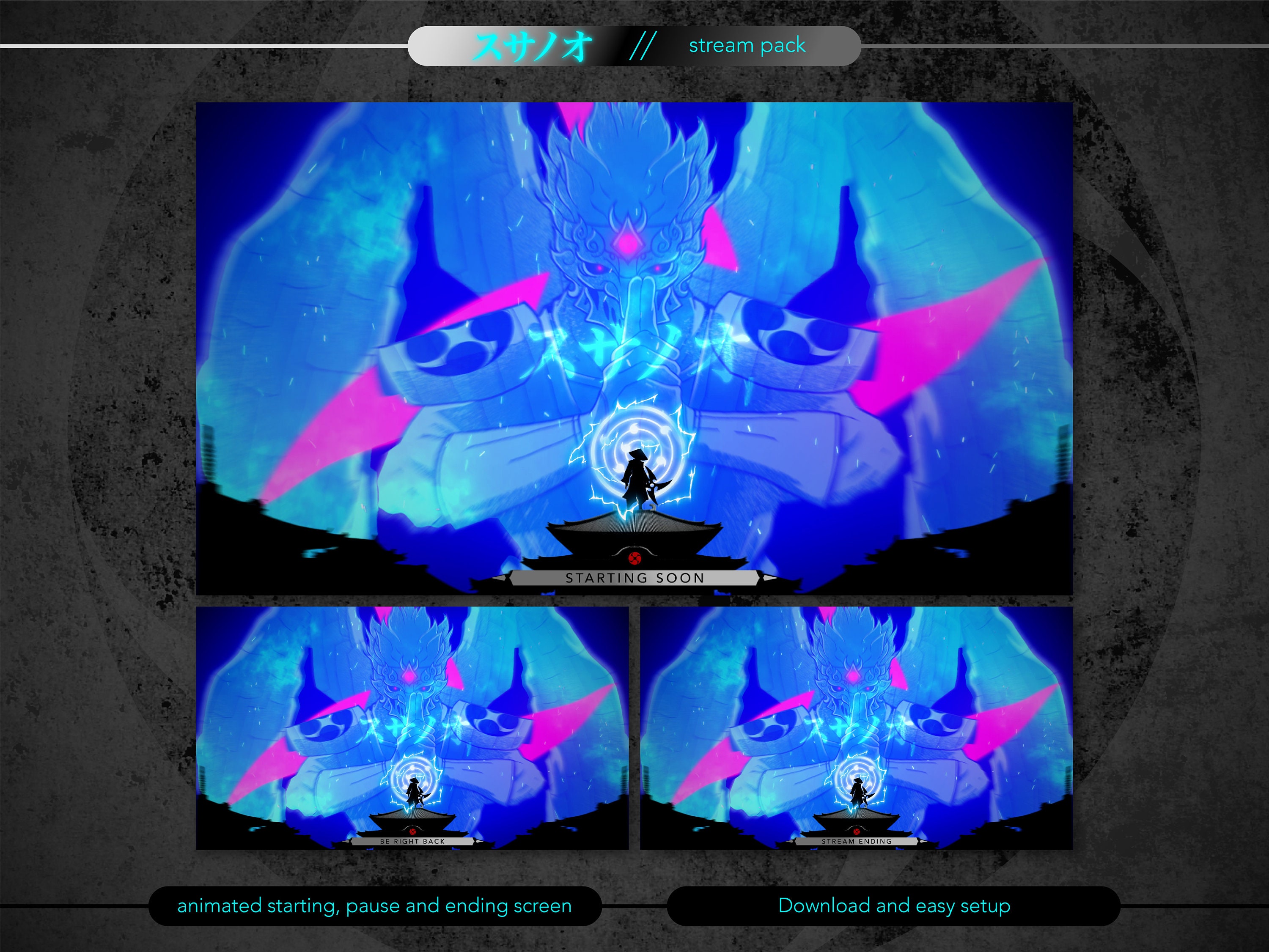 Yokai Jutsu Animated Stream Overlay Graphic Package. Twitch - Etsy Ireland