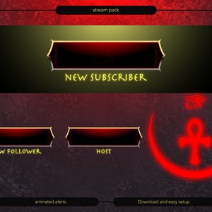 Full Animated Stream Overlay Package, Ancient Egypt God, Anubis. Twitch ...