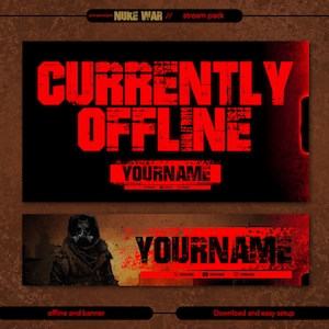 Animated Stream Overlay Package, Fire, Apocalyptic, War, Nuke War ...